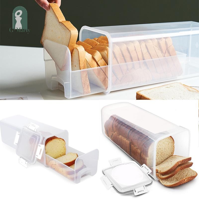 GMARTY Bread Loaf Container Clear Airtight Bread Box With Lid Sandwich ...
