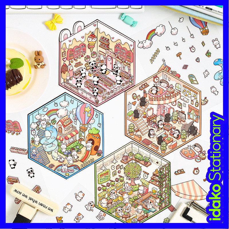 Idako 3d Sticker Miniature [Dream House Series] Scene Sticker 3d ...