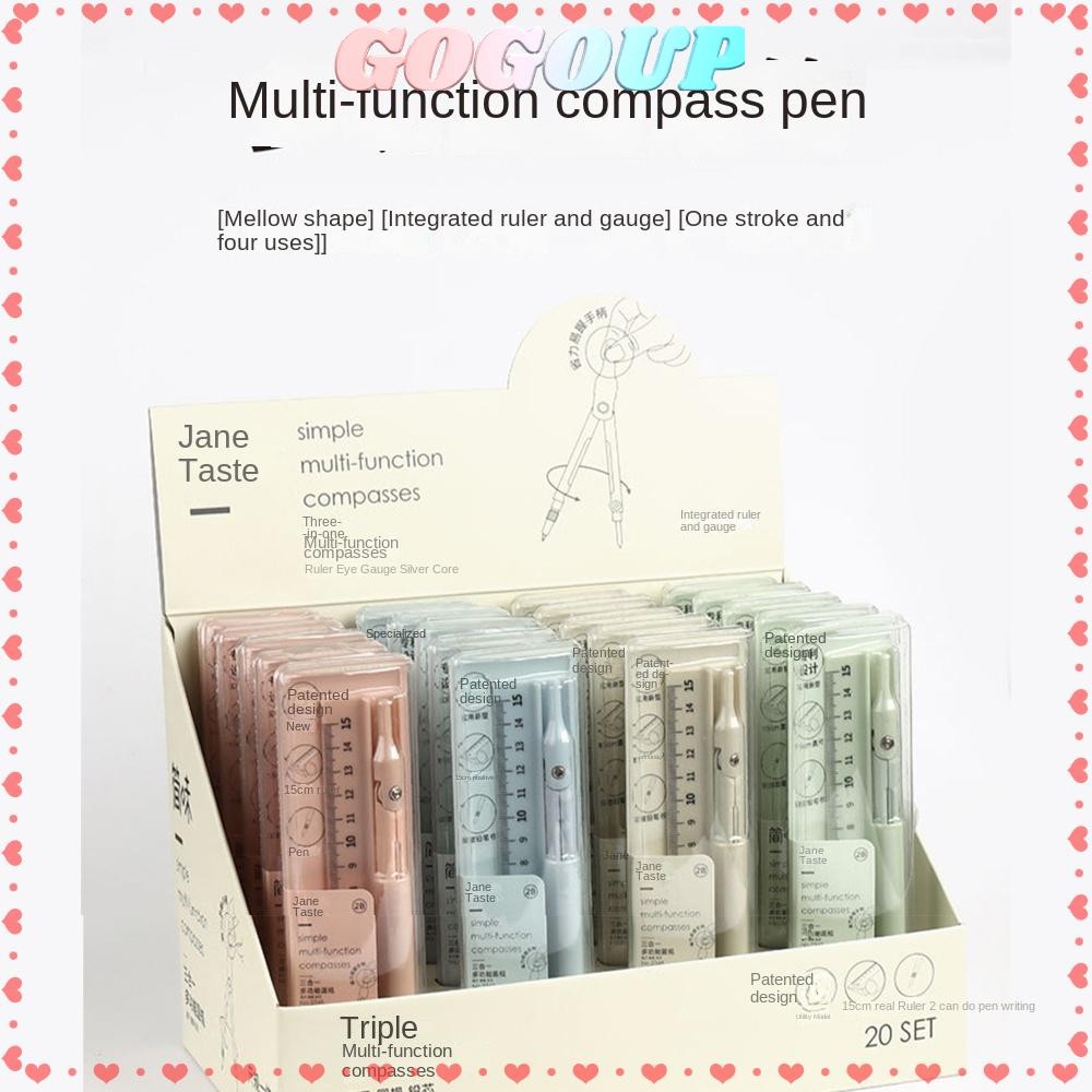 GOGOASDGRF Compass Ruler Set, Measuring Ruler Stationery Set Pencil ...