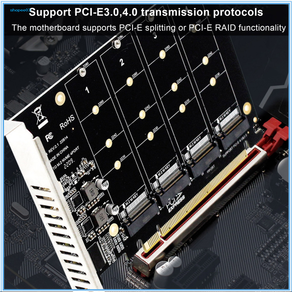[NP] High Speed Raid-card Adapter Card for Pcie Split High Speed Nvme ...