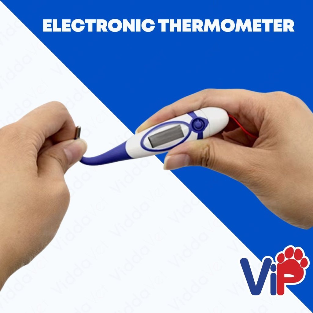 Digital Cattle Sheep Anus Pet Thermometer Soft-head Thermometer Animal ...