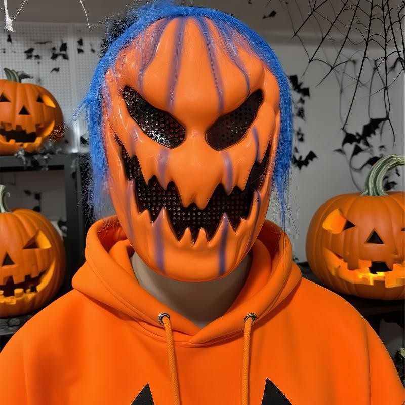 XUAN Halloween Horror Devil Mask Pumpkin Mask Funny Cosplay Roleplay ...