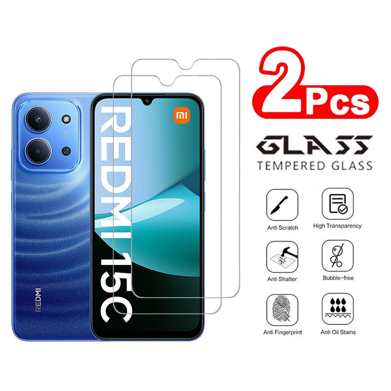 2 PCS Redmi 15C Tempered Glass Film for Xiaomi Redmi 14C 13C 12C 10C 10 ...