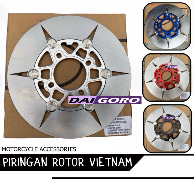 Disc Rotor 8.1 Vietnam 220mm 260mm 3D Star Model Beat Vario Scoppy Mio ...
