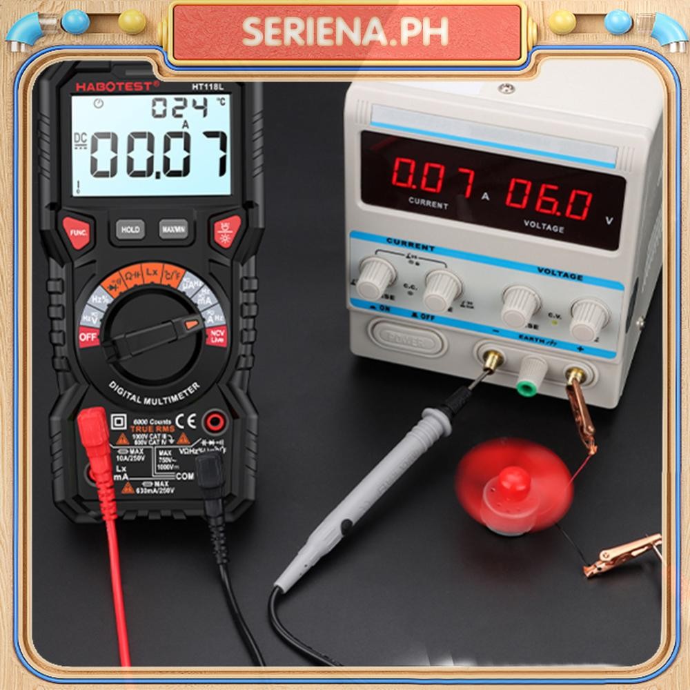 [Seriena.ph] Digital Multimeter 6000 Counts DC/AC Ammeter Voltmeter Non ...