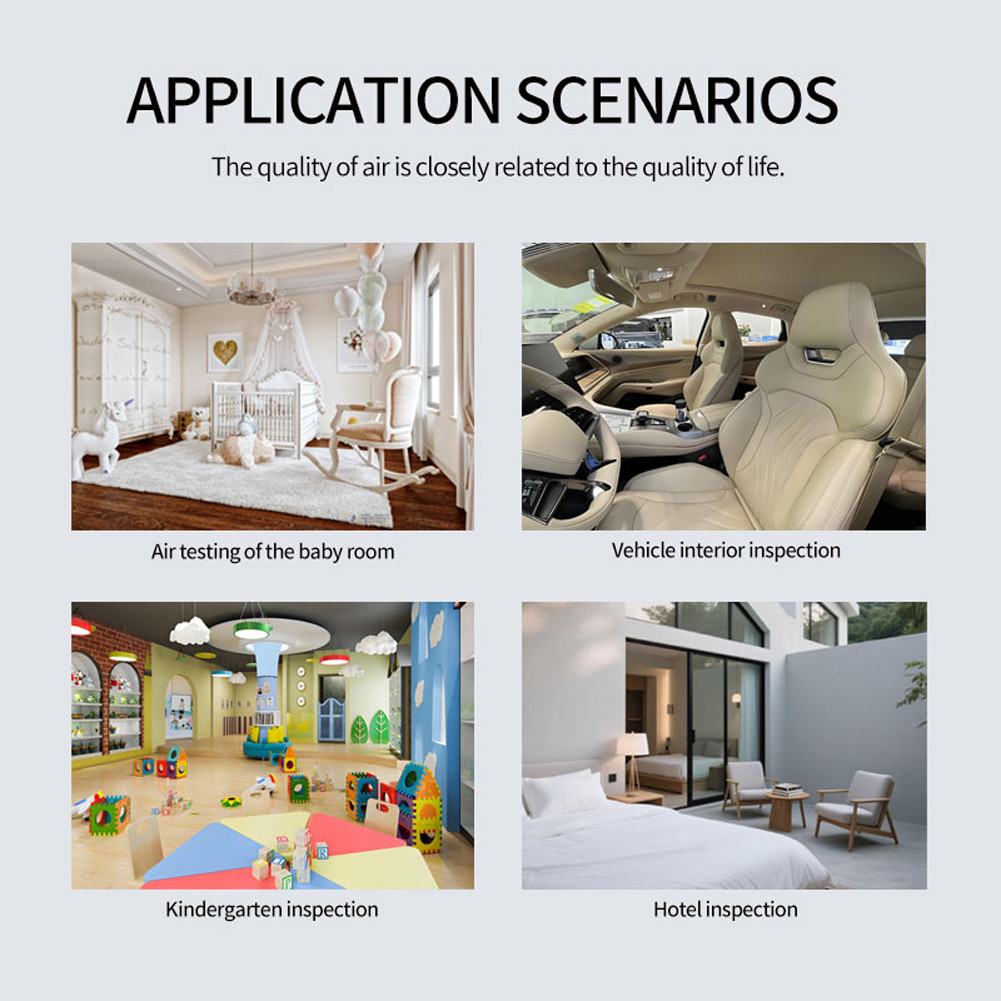 5 In 1 Formaldehyde Monitor Carbon Dioxide Detector Home Air Quality ...