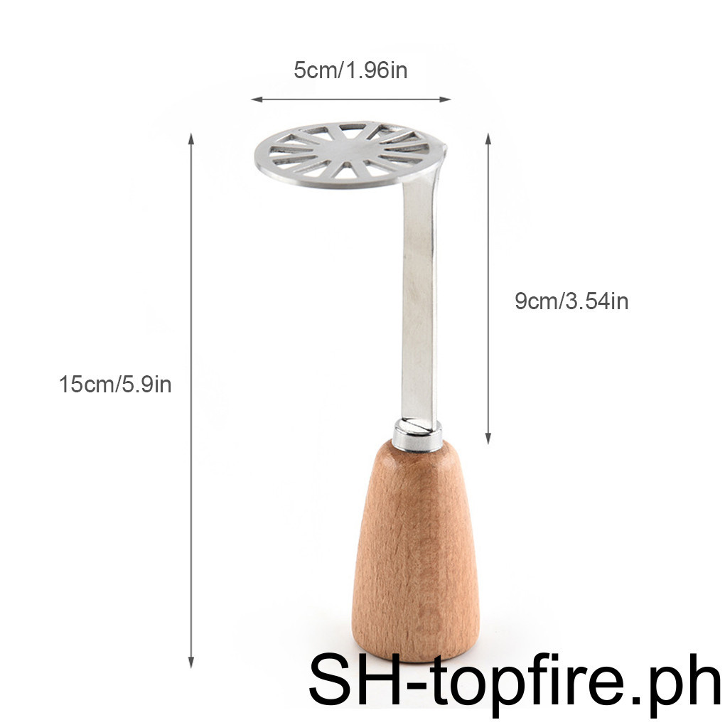 Potato Masher Stainless Potato Rice Vegetable Smasher Tool Food Kitchen ...