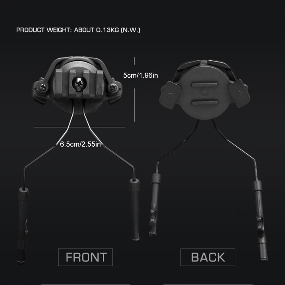 [Tcuteit.ph] Headset Helmet Rail Adapter Ox Horn Earmuff Bracket for 19 ...