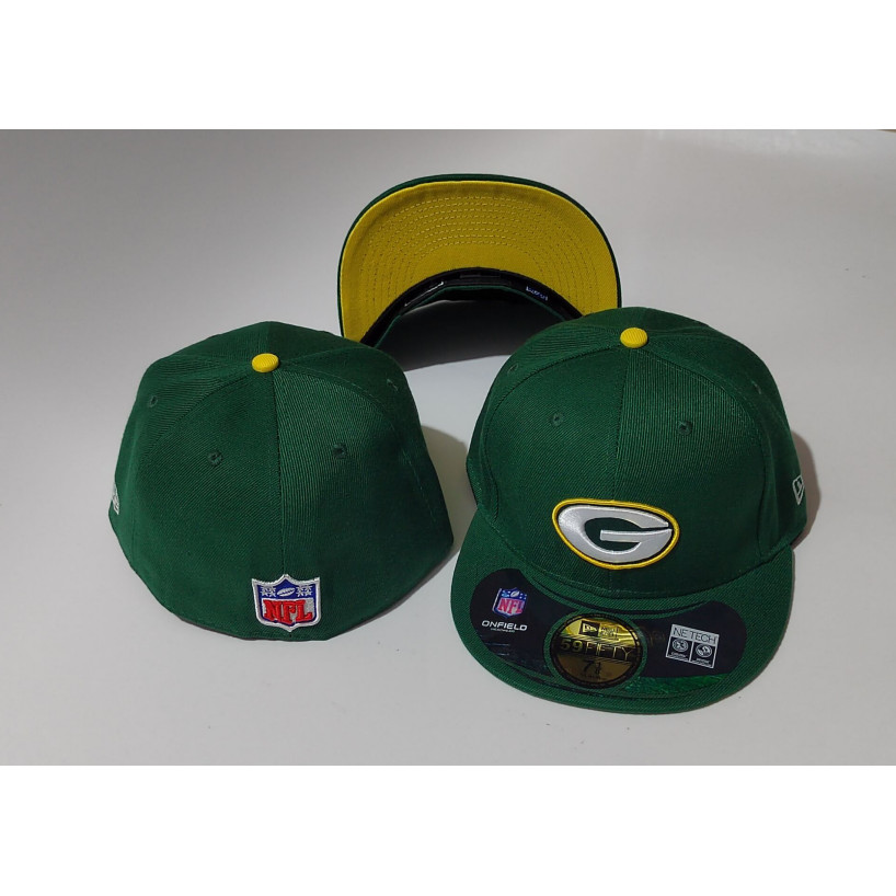 Green Bay Packers Cap Baseball Cap Fitted Hat Full Closed Fit Caps ...