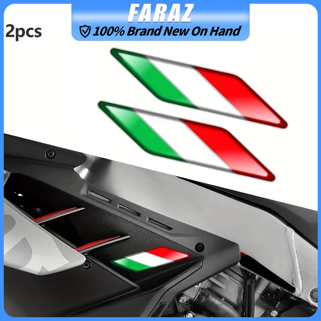 Italy Flag 3D EMBLEM Embossed Sticker Car Bike Accessories PVC ...