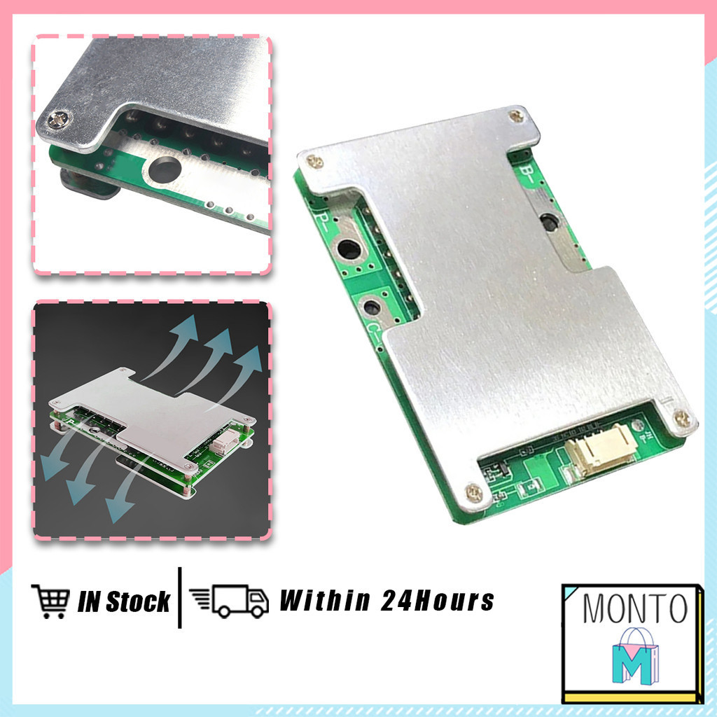 12V 100A 4S BMS Protection Board with Power Battery Balance Enhance PCB ...