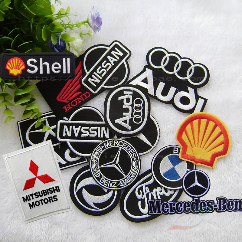Iron on Sewn on Car Logo Badge Embroidery Honda Audi Nissan Racing ...