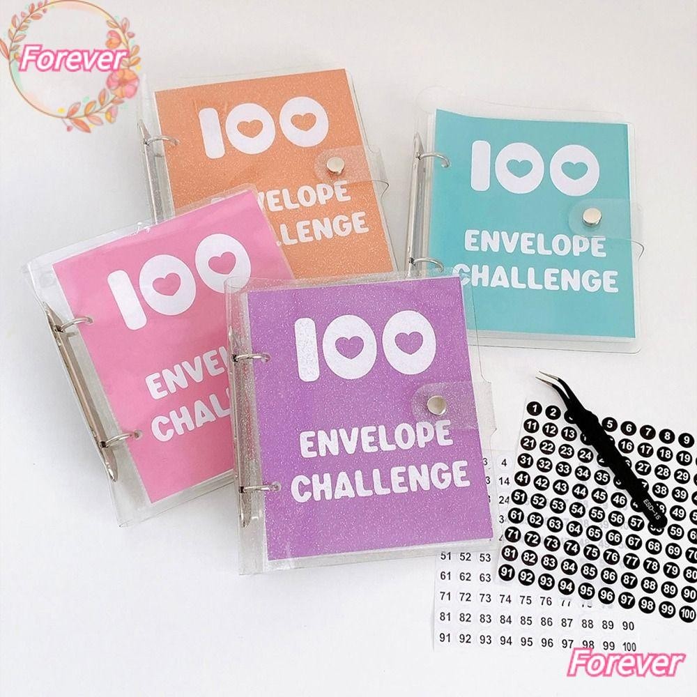 FOREVER 100 Envelopes Saving Challenge, Reusable Waterproof 100 ...