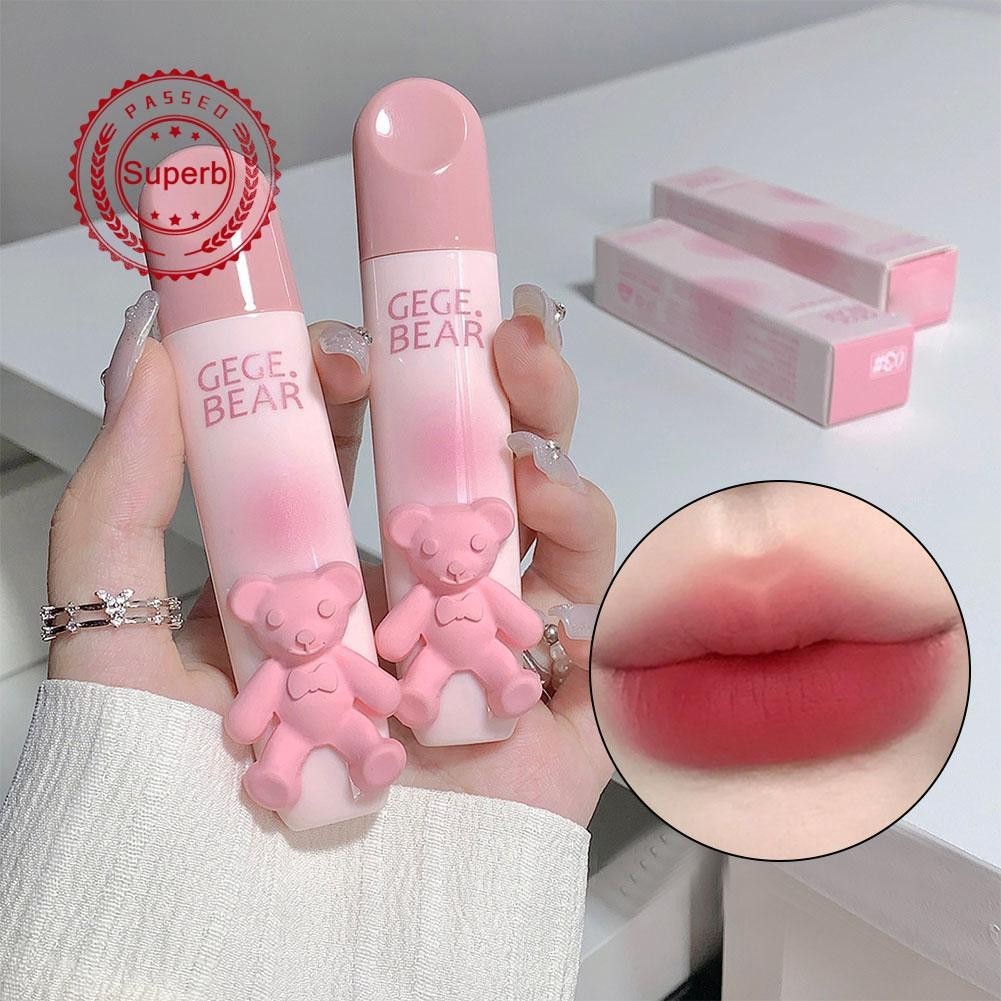 5 Colors Gege Bear Lipstick Matte Moisturize Water Gloss Nature Lip ...