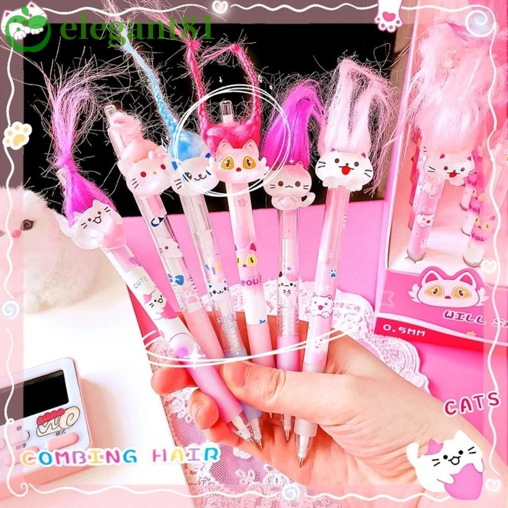 ELEGANT81 Cute Erasable Pen, Kawaii Cartoon Sakura Kitty Gel Pen ...