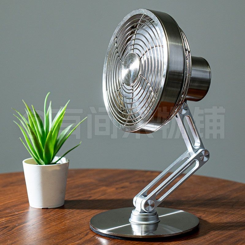 Moss Desktop Metal Little Fan Office Table Matching Charging Desktop ...