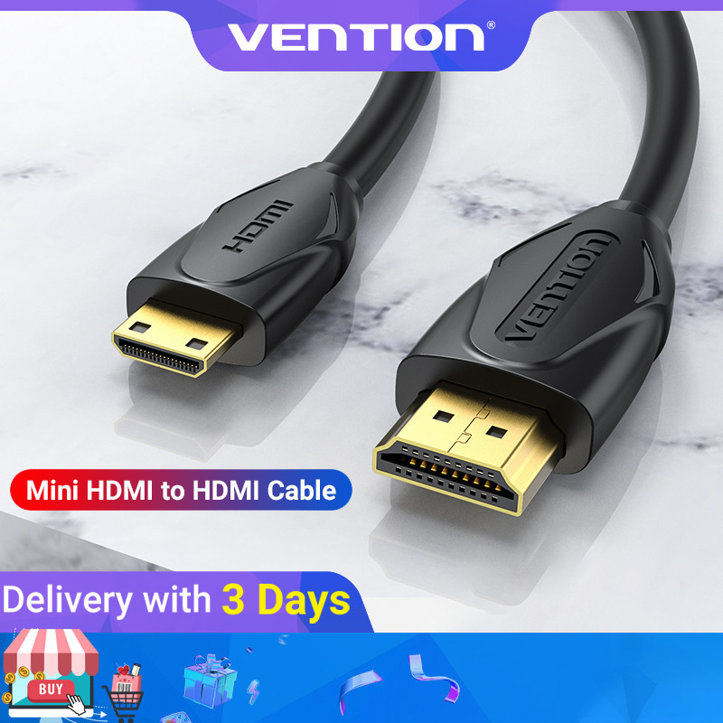 Vention Mini HDMI to HDMI 2.0 Cable Male to Male 1080P HD 4K 3D HDMI ...