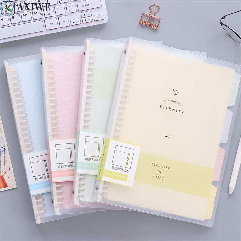 AXIWE Binder Notebook Stationery School Supplies Handbook B5 A4 A5 ...