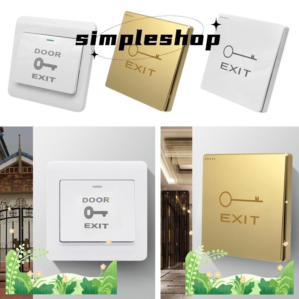 SIMPLE Door Exit Button Switch Panel Control Door button Push Lock ...