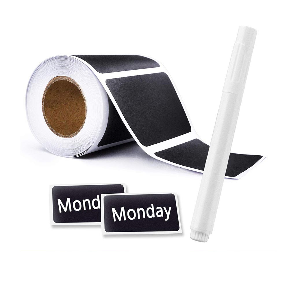 120Pcs/Roll Label Stickers with 1 Erasable Chalk Liquid Marker Pen ...