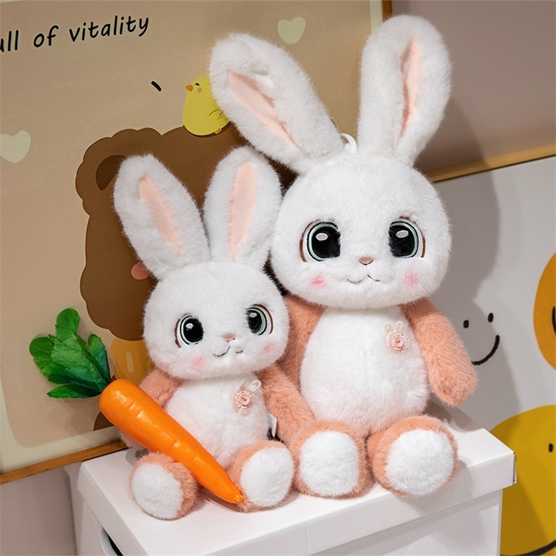 Rabbit Plushie Bunny Plush Toys Cute Stuffed Animal Toys Birthday Gift ...