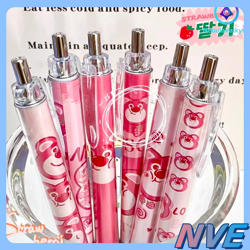 NVE Strawberry Bear Scalable Pen Cute Cartoon Rough Rod Neutral Pen ...