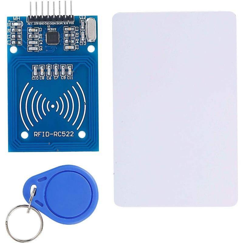 RFID Reader Writing Module RC522 with S50 White Card and Key Ring ...