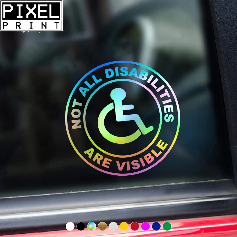 Not All Disabilities Are Visible PWD Signage Stickers Waterproof Vinyl ...