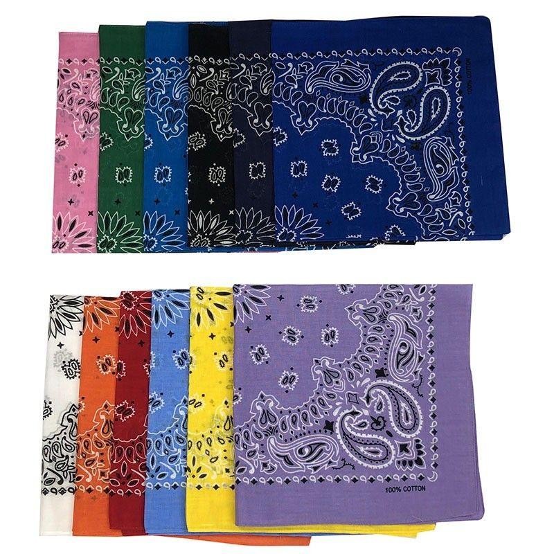 12PCS Bandana Scarf Set Multi-Color Paisley Handkerchief Hip-hop Panyo ...