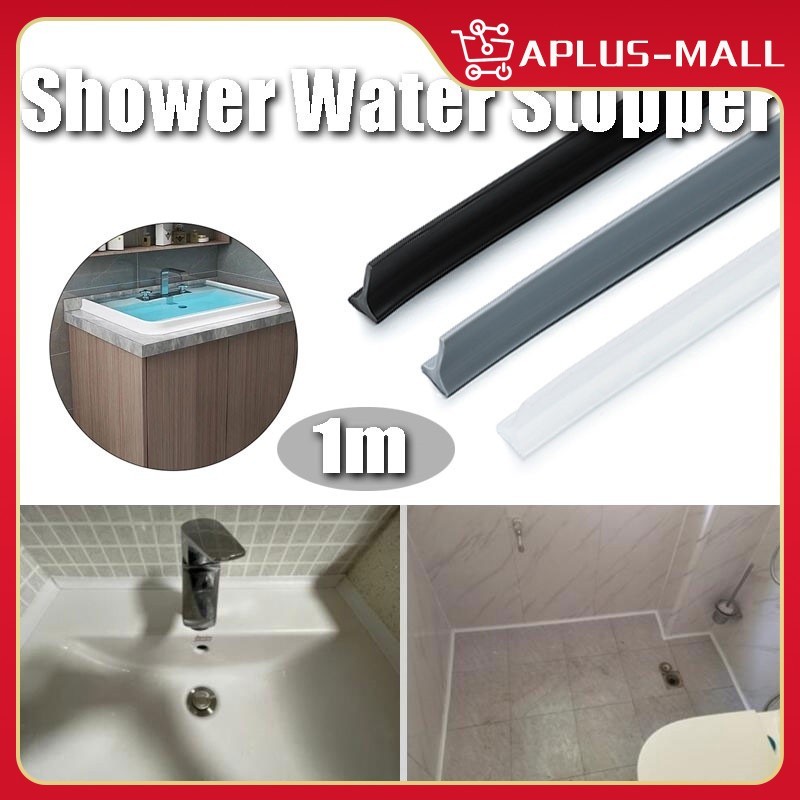 1M Bathroom Water Retaining Strip Shower Water Barrier Self-Adhesive ...