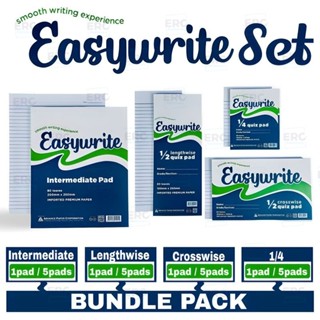 Bundle Pack:5-pads per set Easywrite Quiz Pad 1/4, 1/2 Intermediate ...