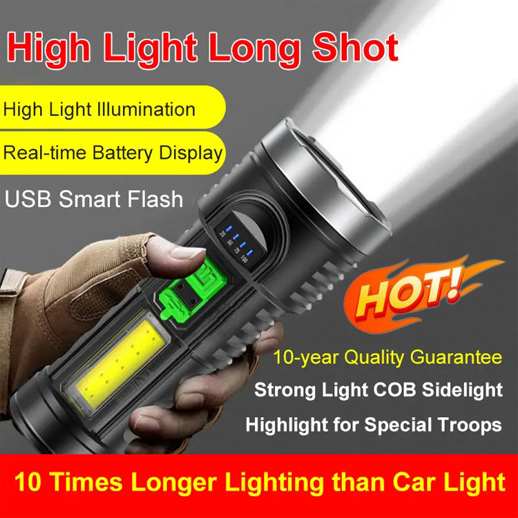 Cross-border strong light rechargeable outdoor high-brightness portable ...
