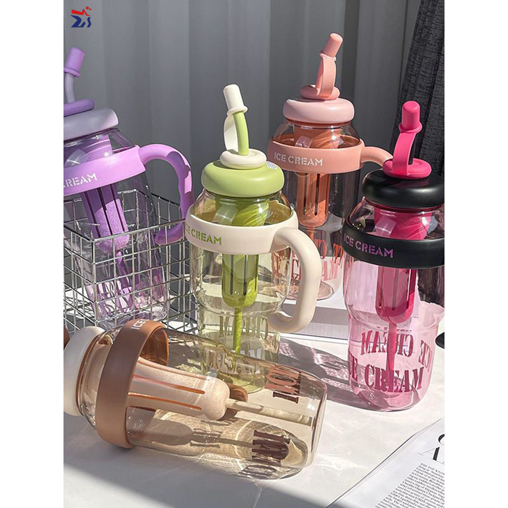 MZ Good-looking Summer 1300ml Plastic Cup Milky Tea Cup Lucky Belly Cup ...