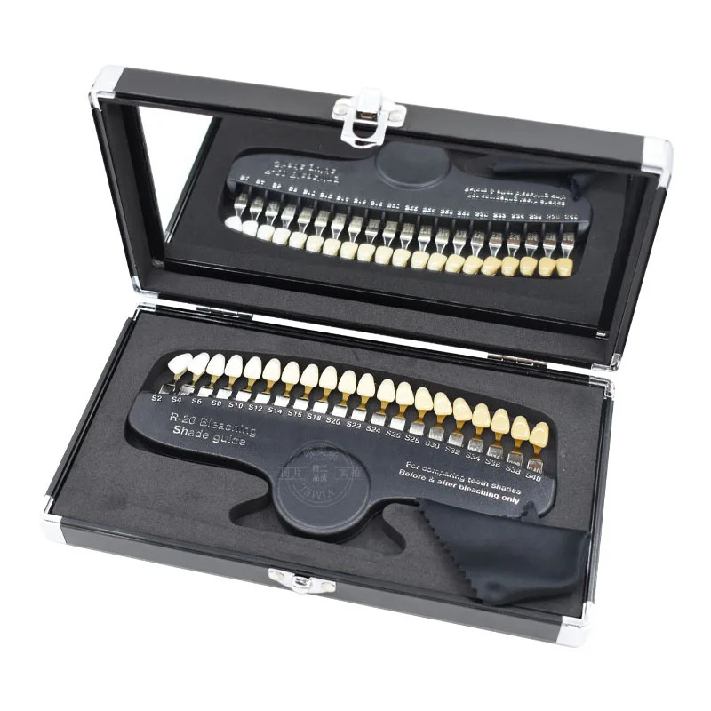 20 Colors Teeth Whitening Set 3D Shade Guide Tooth Shade Chart Board ...