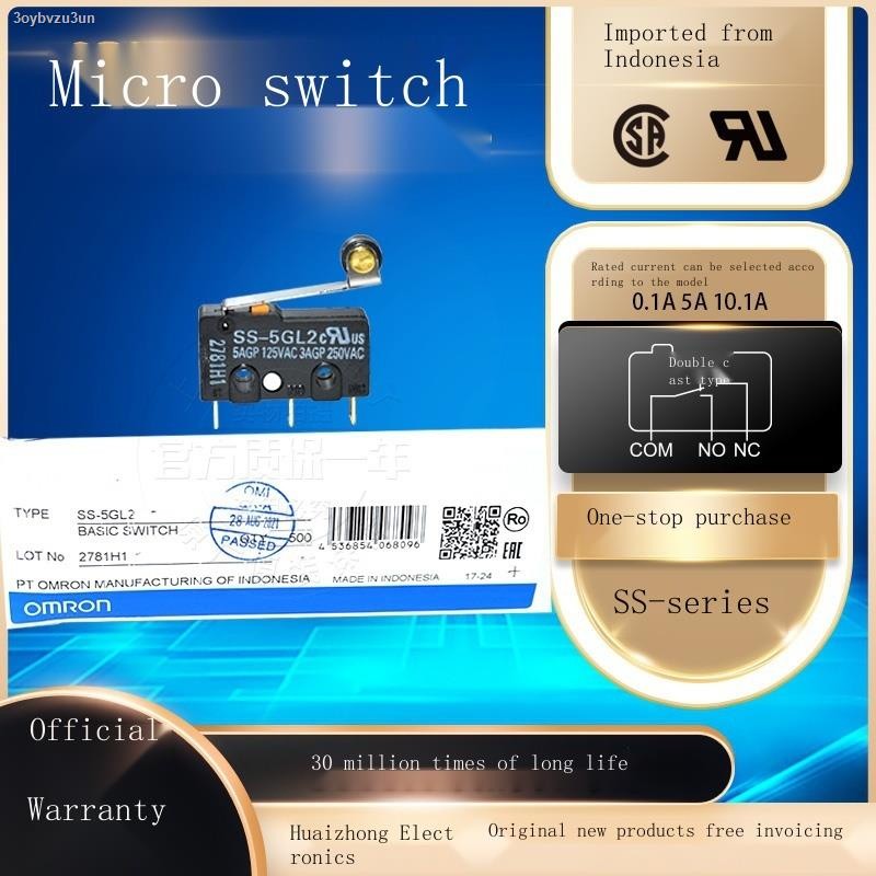 Original imported OMRON Omron stroke micro switch SS-5GL 5A 125VAC 1 ...