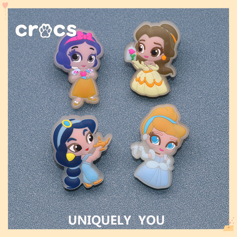 Crocs Jibbitz LED shoe buckle Snow White flashing light shoe flower ...