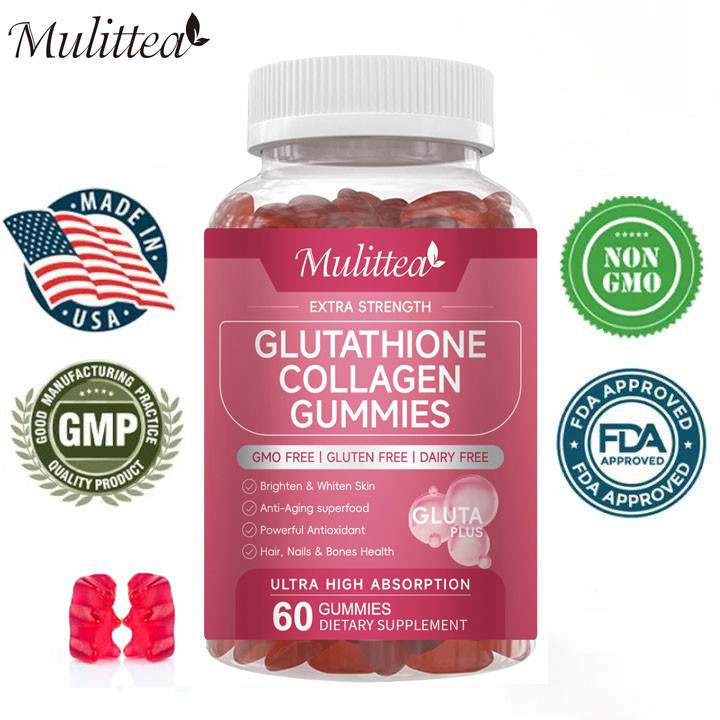 Mulittea Glutathione With Collagen Gummies 60pcs (Whitening Peptide ...