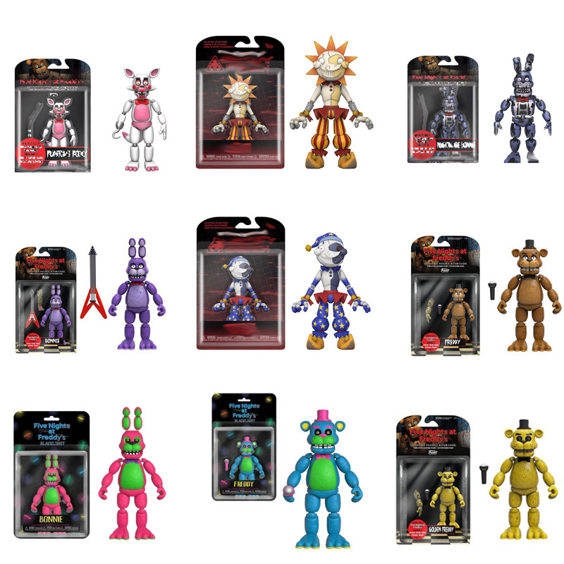 FNAF Figures Funko Pop Five Night's At Freddy Set Sun Moon Foxy Freddy ...