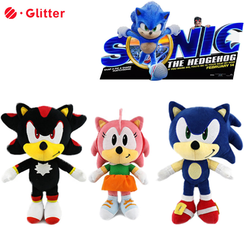 25cm Sonic peluches toy cartoon hedgehog Amy Rose knuckle tail soft ...