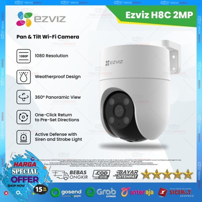 EZVIZ H8C Series 2MP / 3 MP / 4MP / 5MP | CCTV 4G POE Wireless PTZ ...