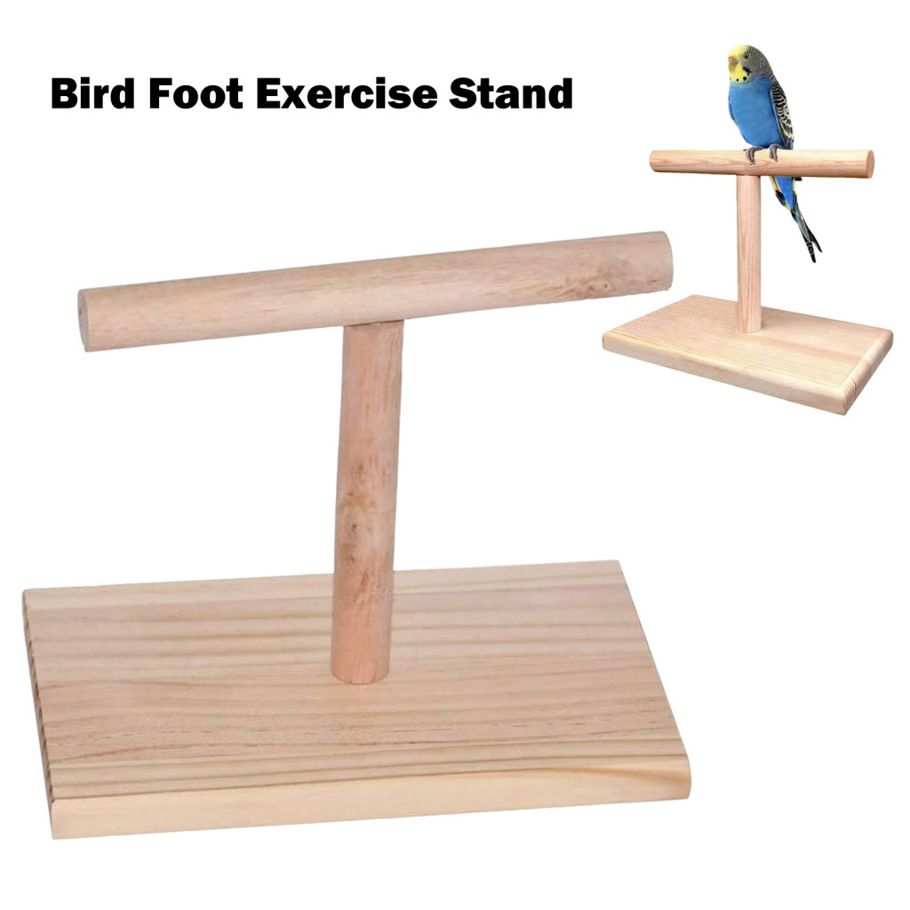 Parrot Training Perch Bird Foot Exercise Stand Wooden Bird Perch Stand ...
