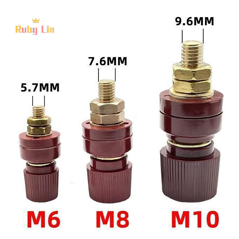 Ruby Lin Copper 555 M6/M8/M10 Wire Binding Post Thread Screw Brass Weld ...