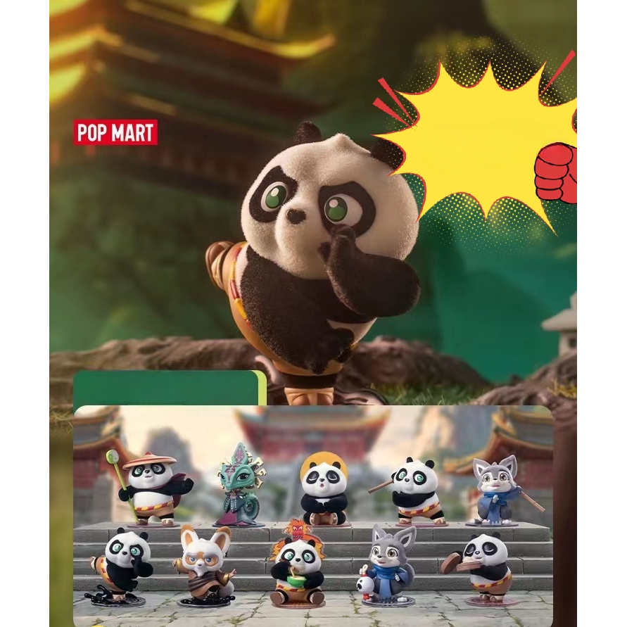 POPMART Global Kung Fu Panda Series Handheld Blind Box Fashion Toy Gift ...