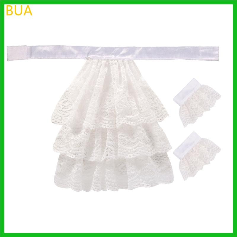BUA Victorian Colonial Jabot Tiered Ruffle Lace Detachable Collar and ...