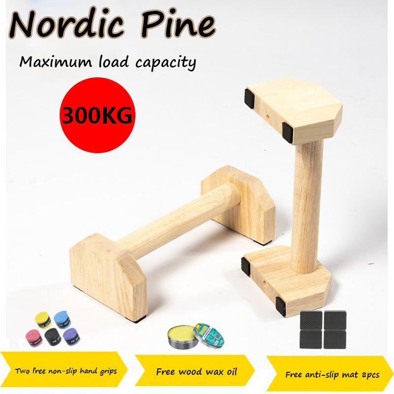 Wooden Push-up Stand Non-SlipPush Up Bar Handles Fitness Pushup Board ...