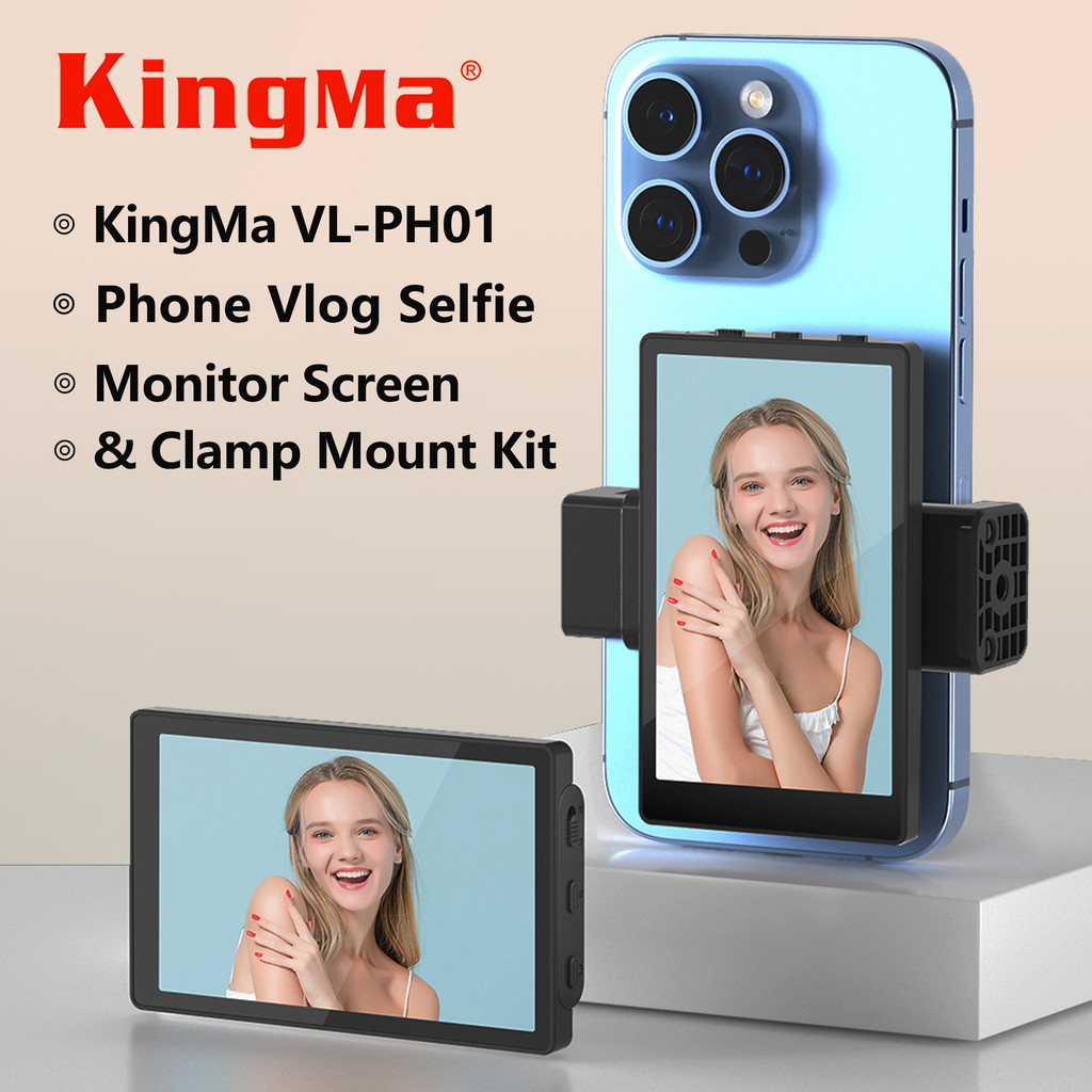 KINGMA VL-PH01 Smartphone Magnetic Selfie Vlog Flip Mirroring Screen ...