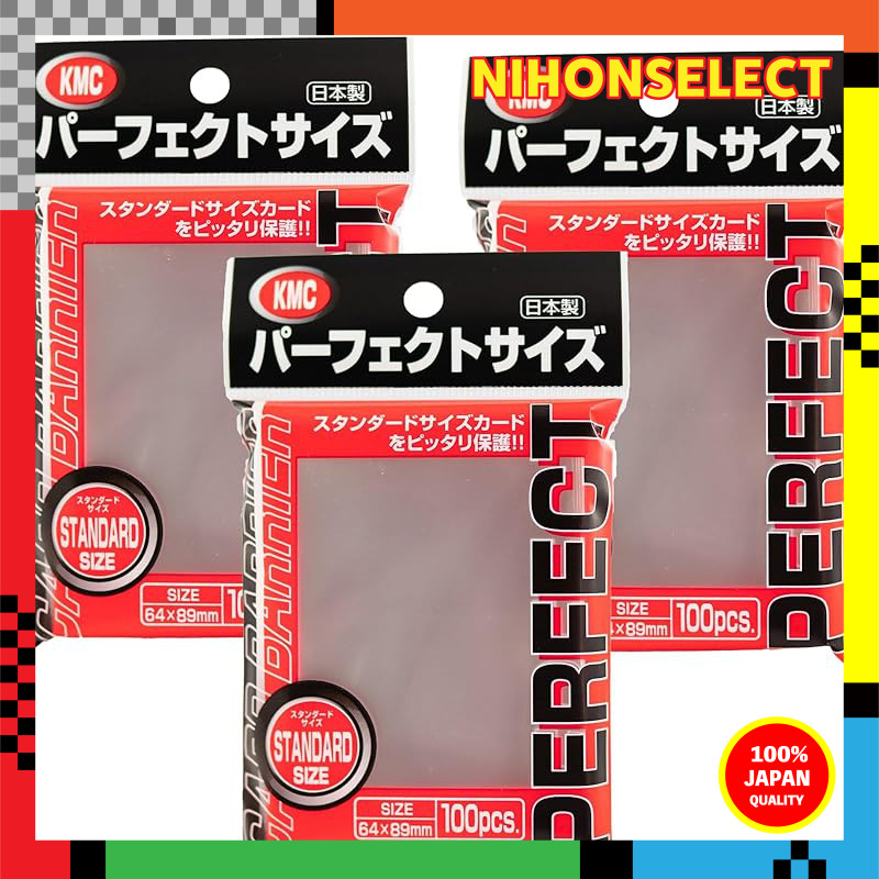 KMC Card Barrier 100 Perfect Size Plastic Card Protectors (3-Pack ...