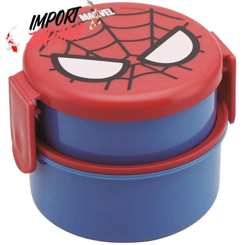 【Import from Japan】Skater Round Lunch Box 500ml Bento Box with Fork Spiderman ONWR1-A | Shopee ...