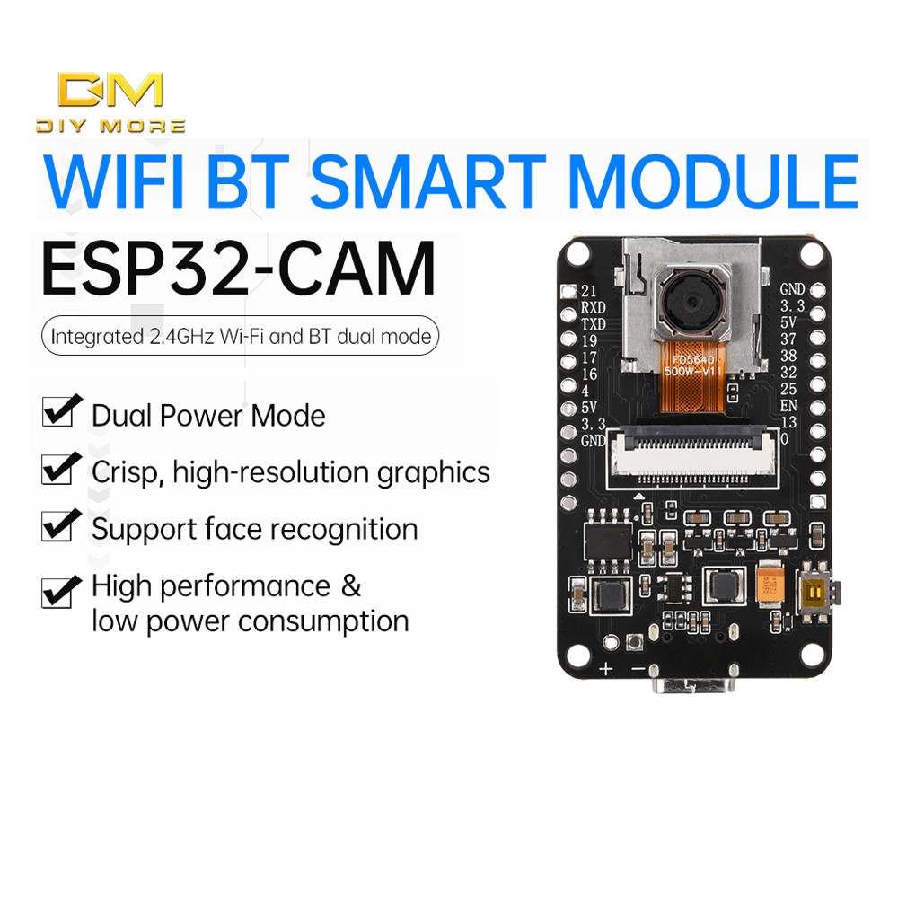 DIYMORE ESP32-CAM Development Board WiFi Bluetooth Module CH340X OV5640 ... DIYMORE ESP32-CAM Development Board WiFi Bluetooth Module CH340X OV5640 ...
