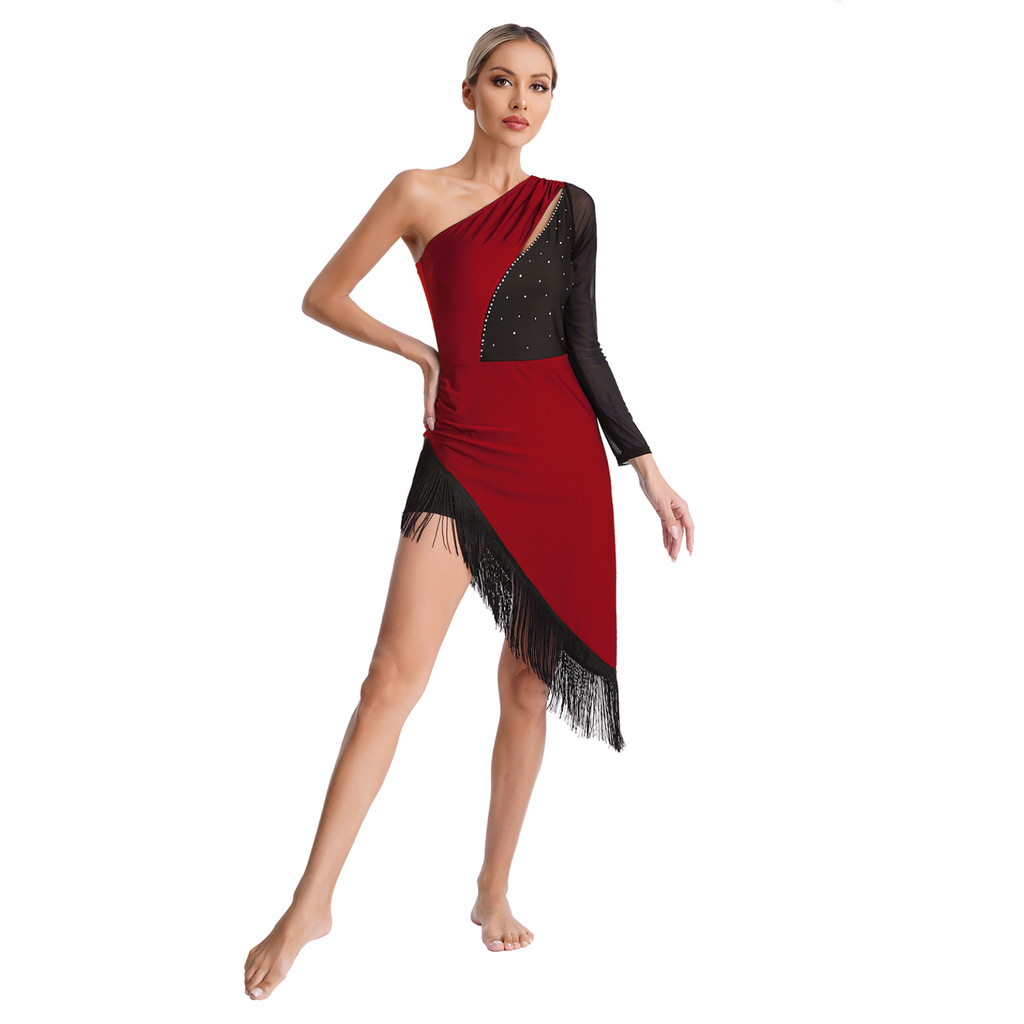 Women Latin Dance Dress Cha-Cha Samba Rumba Salsa Tango Ballroom ...